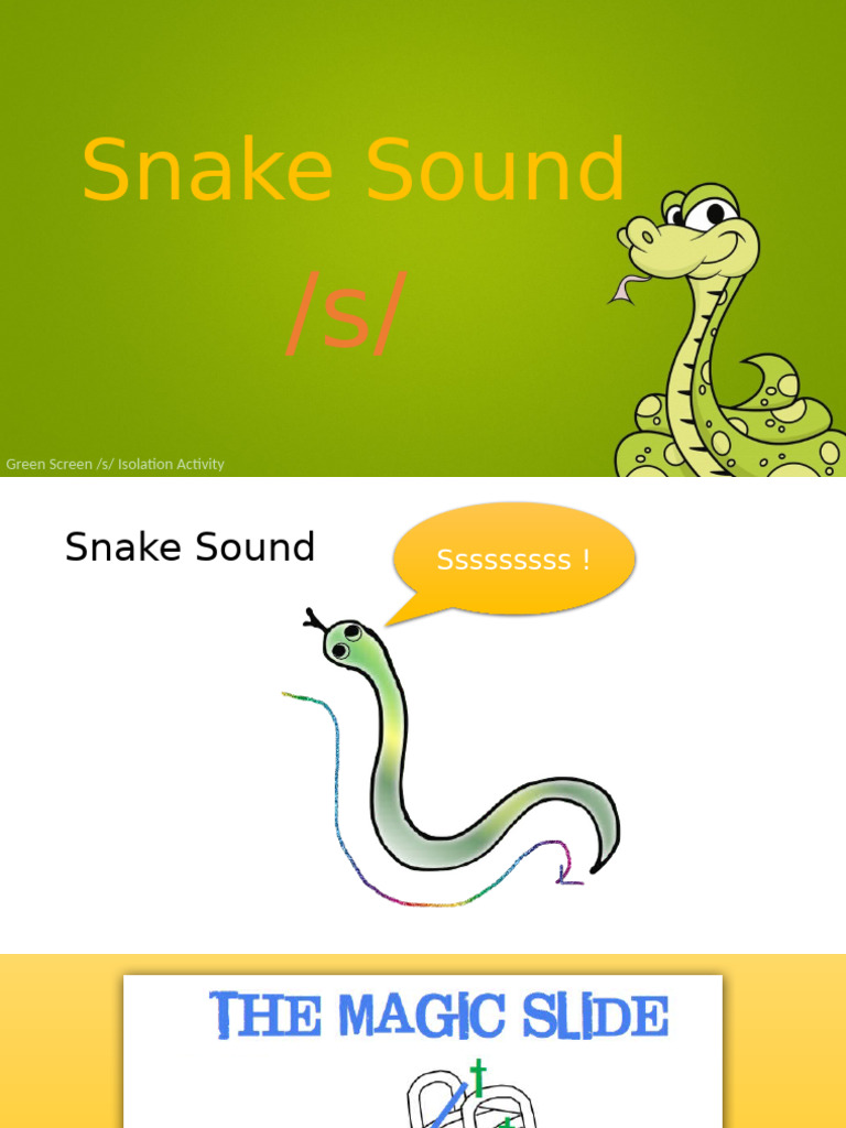 Snake Sound: Green Screen /S/ Isolation Activity | PDF | Language Arts ...