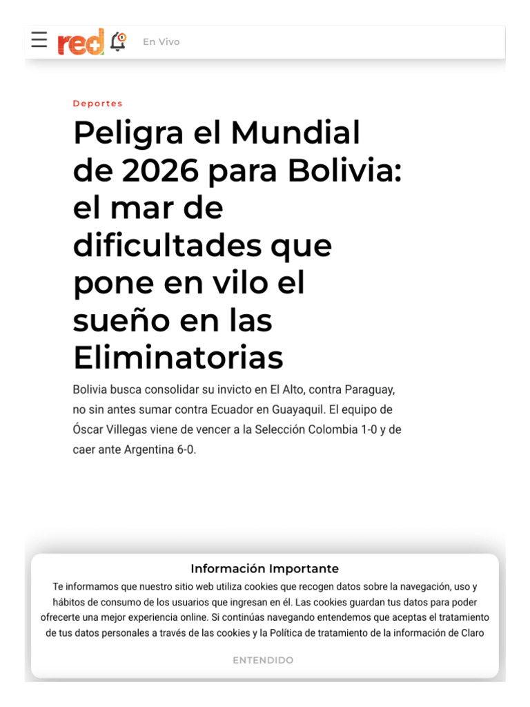Peligra El Mundial de 2026 para Bolivia - El Mar de Dificultades Que ...
