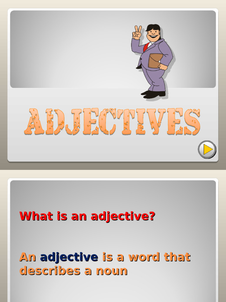 Adjectives PPT Flashcards Fun Activities Games Picture Descriptio | PDF ...