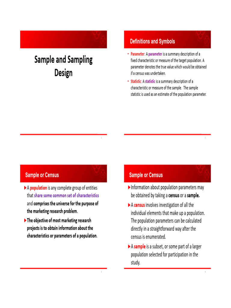 5 Sample and Sampling Design | PDF | Sampling (Statistics) | Sample ...