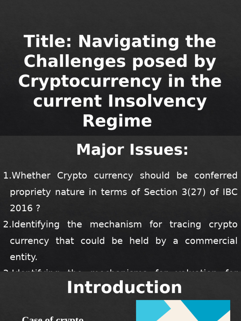 Crypto & Insolvency: Legal Challenges | PDF | Finance & Money Management