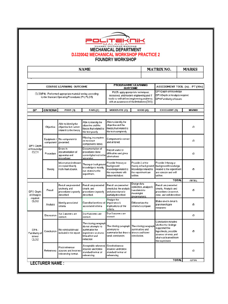 Mechanical Workshop Practice Guide | PDF | Casting | Secondary Sector Of The Economy