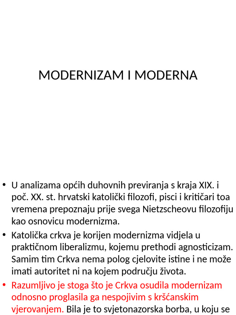 Modernizam I Moderna | PDF