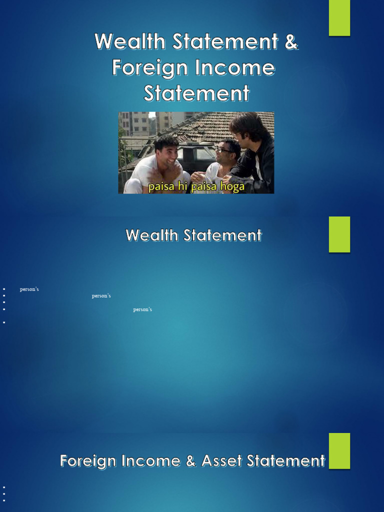 Wealth Statement | PDF