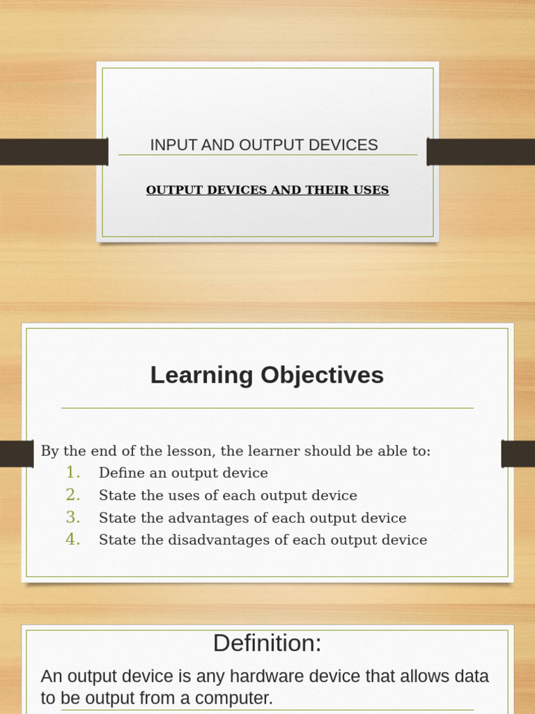 Unit 2 Input and Output Devices | PDF | Printer (Computing) | Computer Monitor