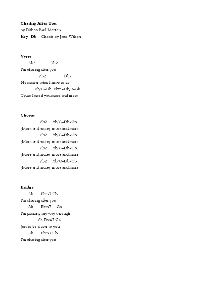 Chasing After You | PDF | Songs | Musical Compositions