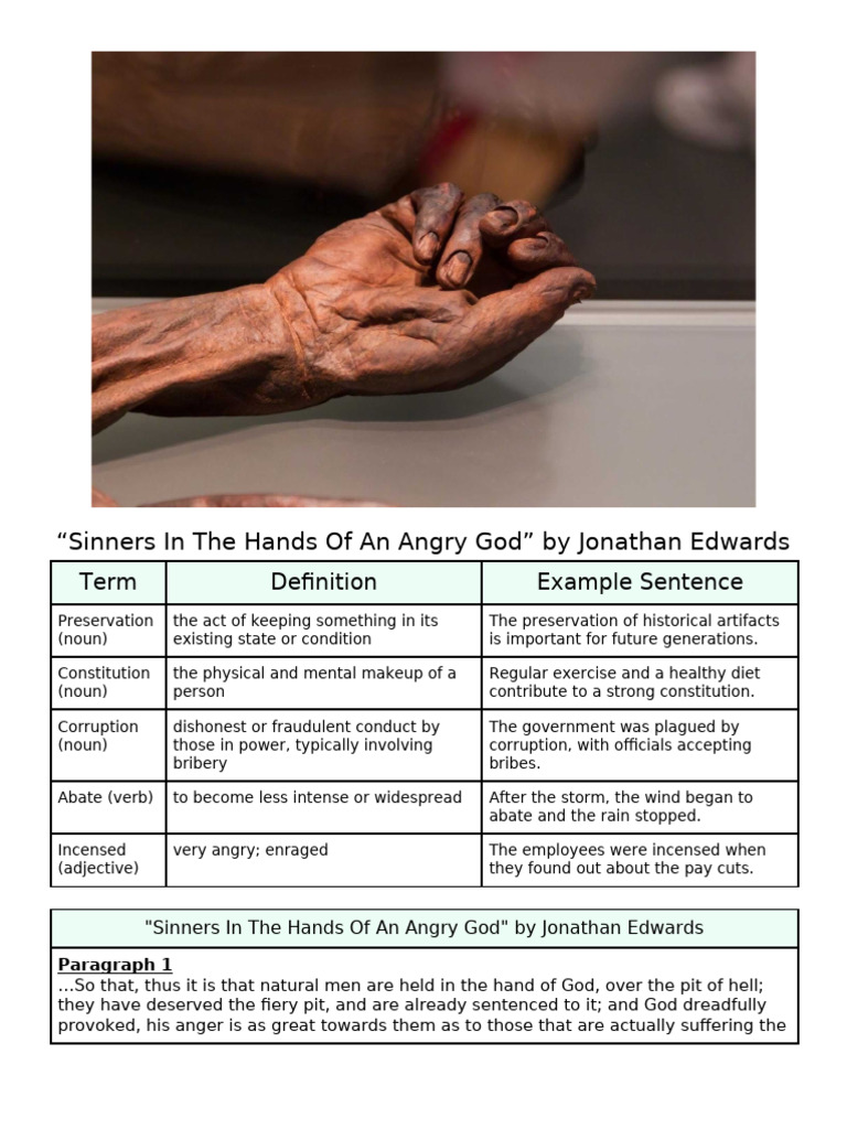 Sinners in The Hands of An Angry God-GE | PDF | Sin | Anger