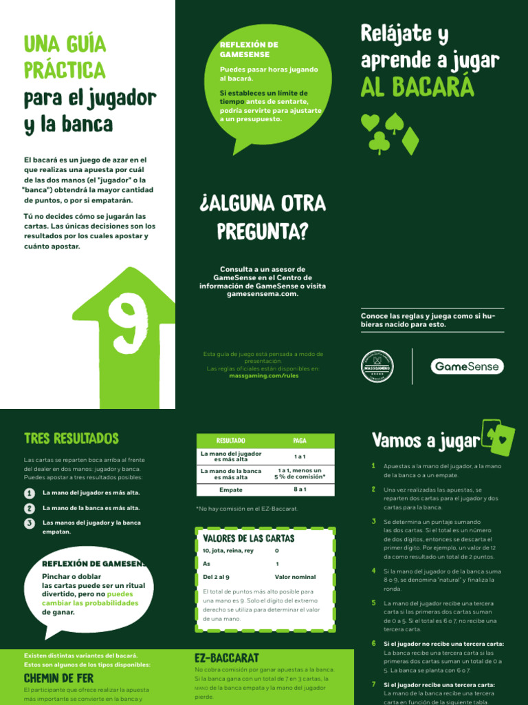 Baccarat SPA | PDF | Juego de azar | Juegos de azar