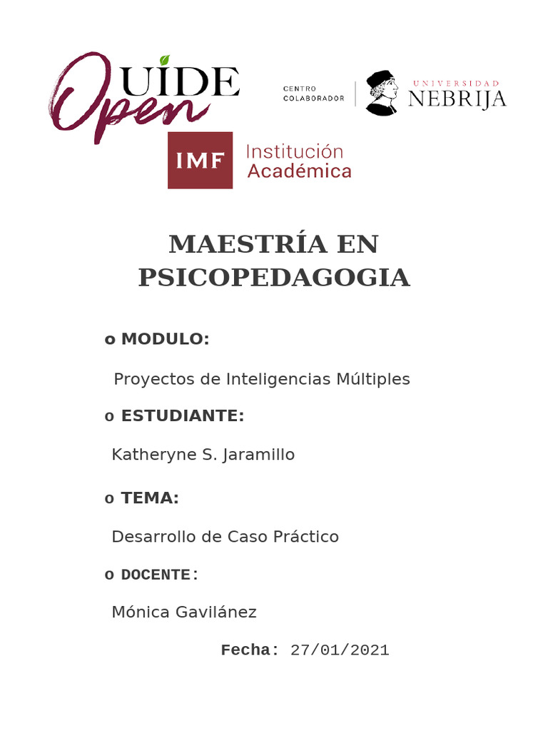 Proyectos de Inteligencias Múltiples | PDF | Aprendizaje | Ritmo