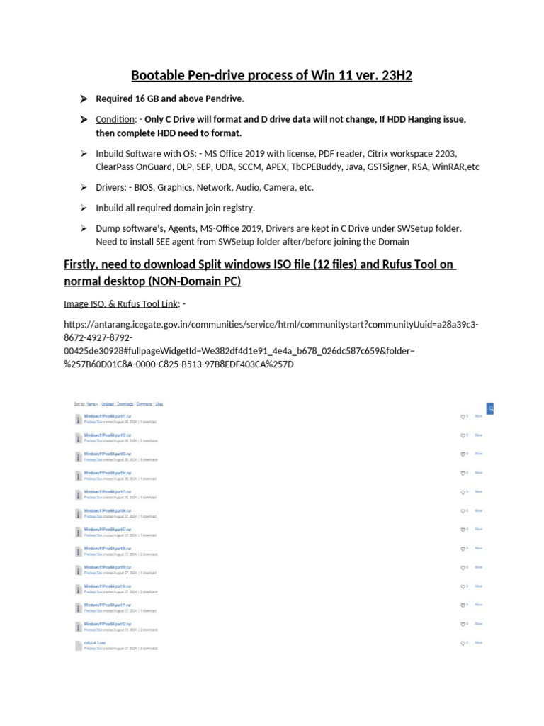SOP of Bootable Pendrive Ver. 23H2 | PDF | Usb Flash Drive | Booting