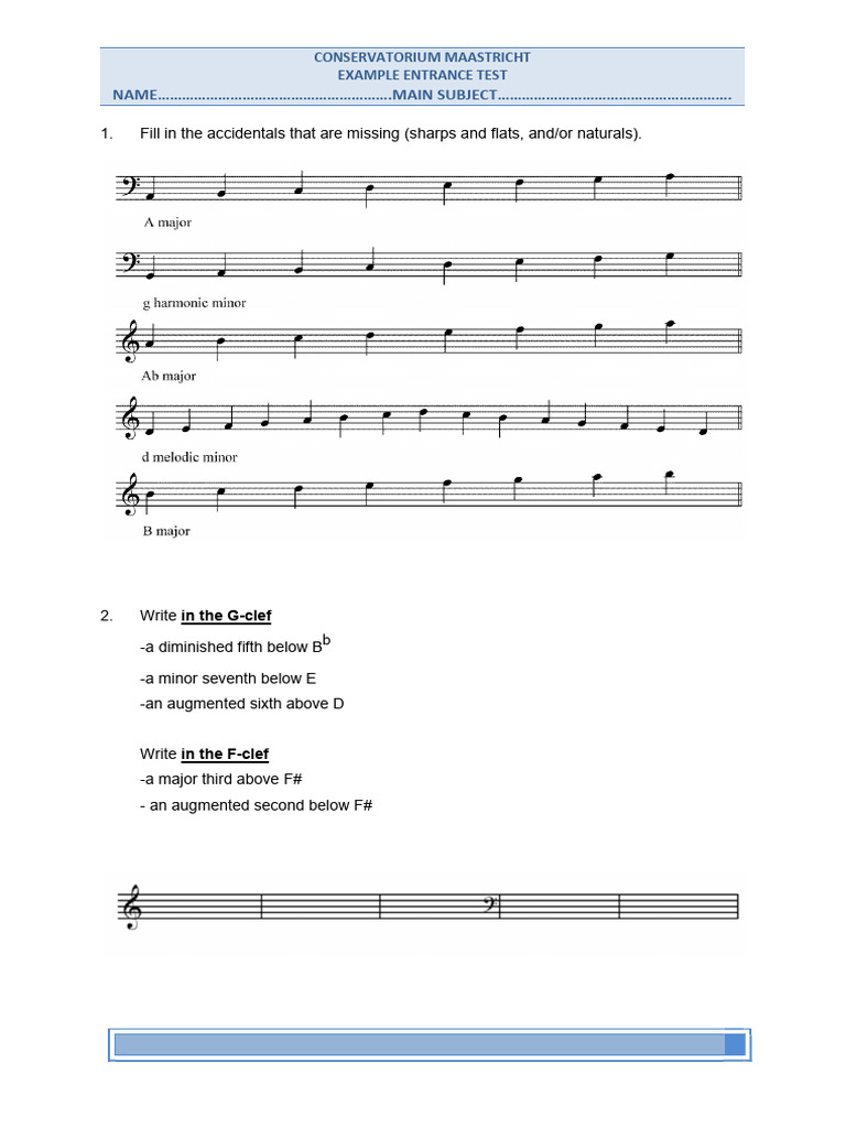 Example Website - of - Entrance - Exam - Classical | PDF | Chord (Music) | Melody