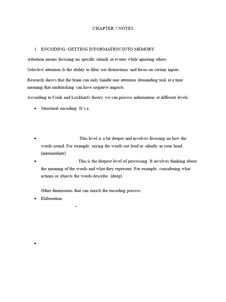 SLK Chapter7 | PDF | Memory | Recall (Memory)