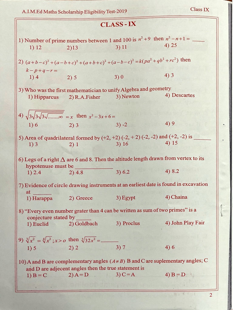 9th CLASS 2 | PDF | Classical Geometry | Mathematics