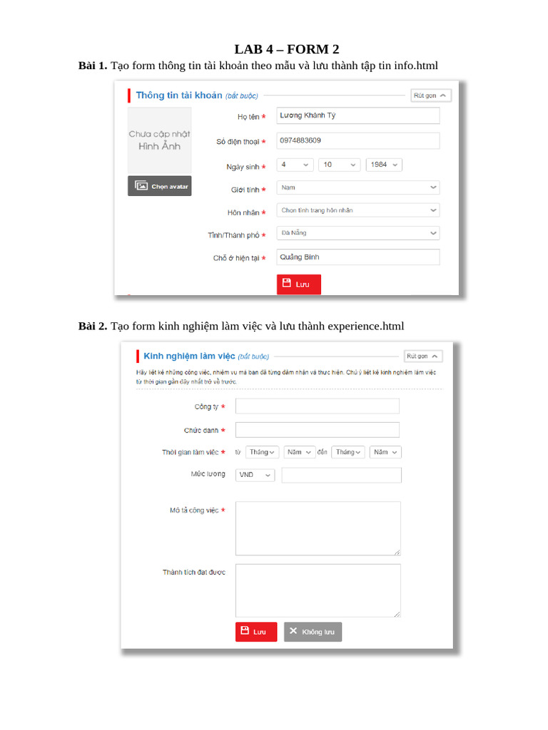 Lab 4 - Form 2 | PDF