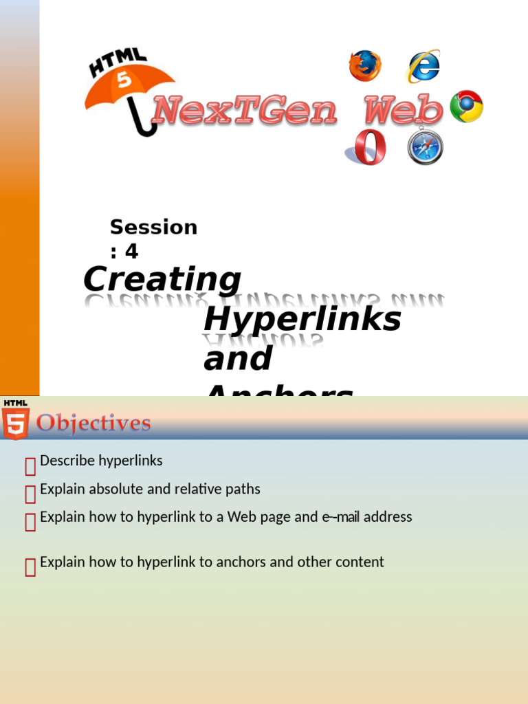 Creating Hyperlinks and Anchors Guide | PDF | Hyperlink | World Wide Web