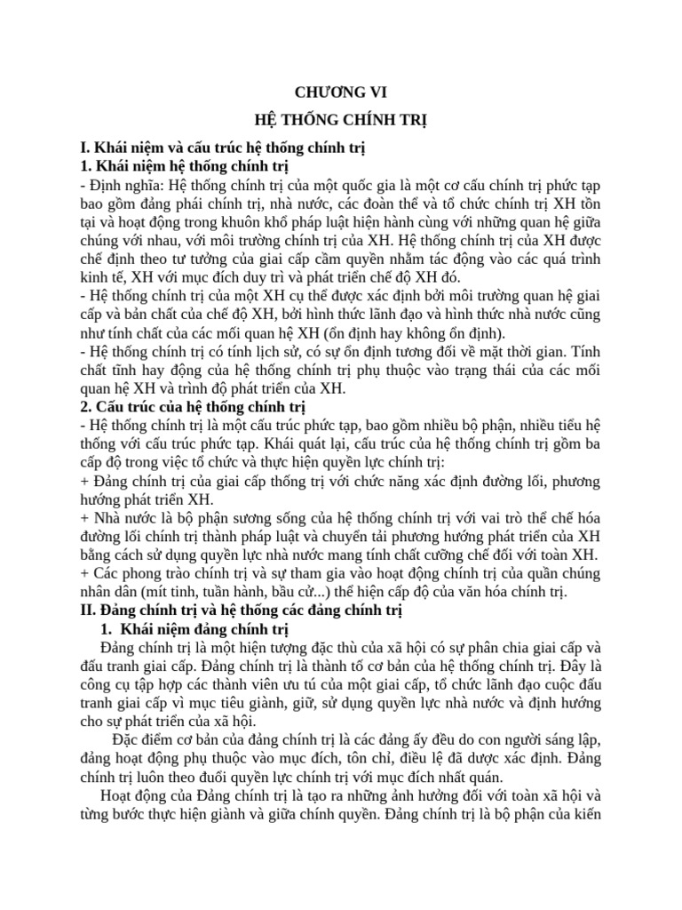 CHƯƠNG VI - CTH | PDF