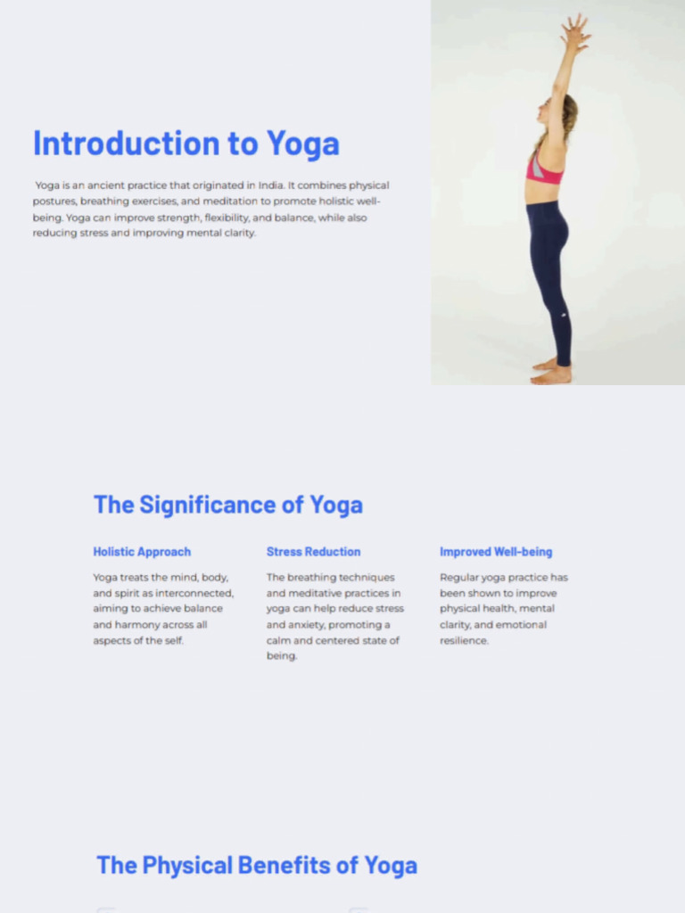 Introduction to Yoga, Benefits and Suryanamskaar | PDF | Yoga | Asana