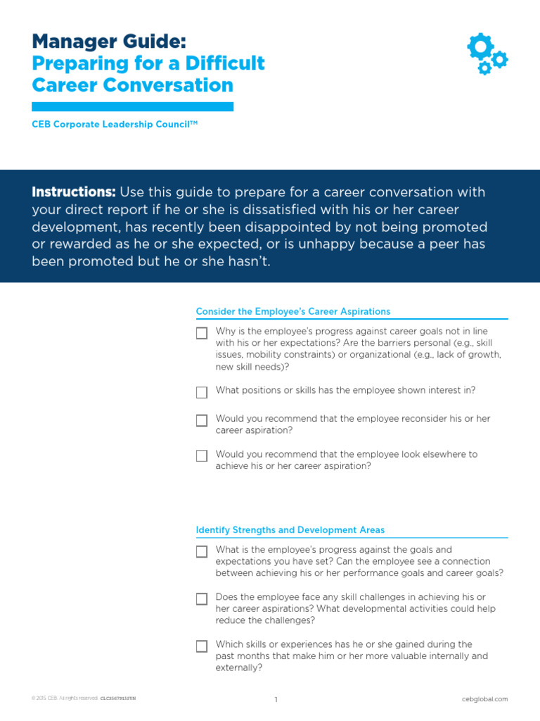 Career Conversation Preparation Guide | PDF | Employment | Goal