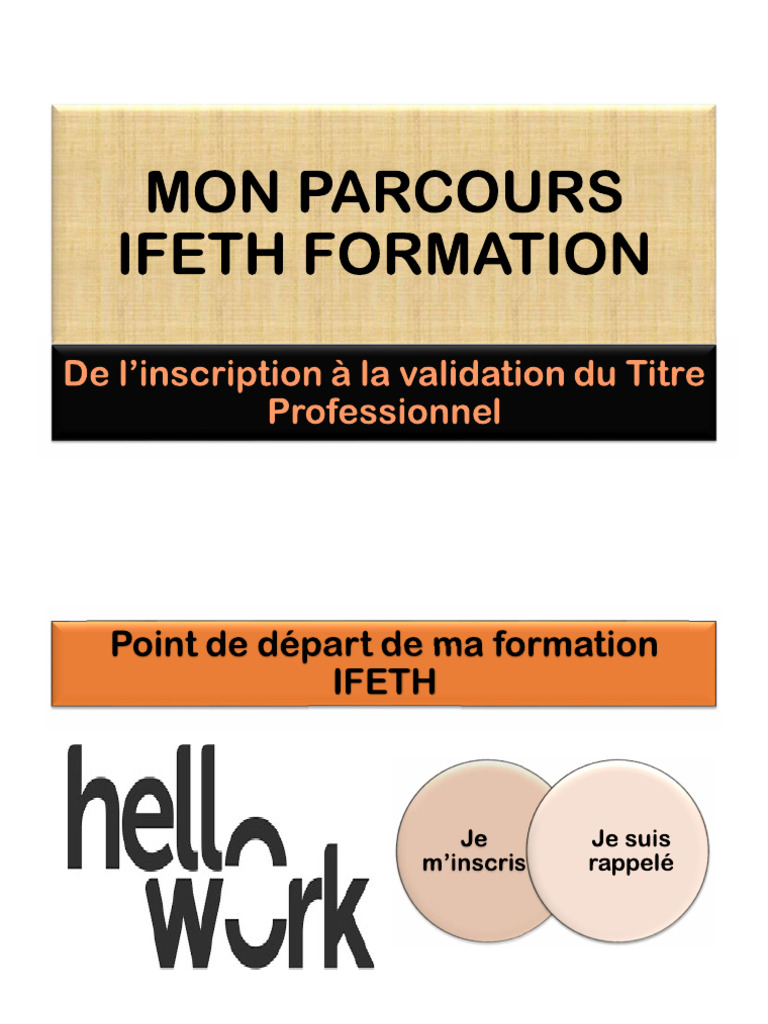 MON PARCOURS EN FORMATION | PDF