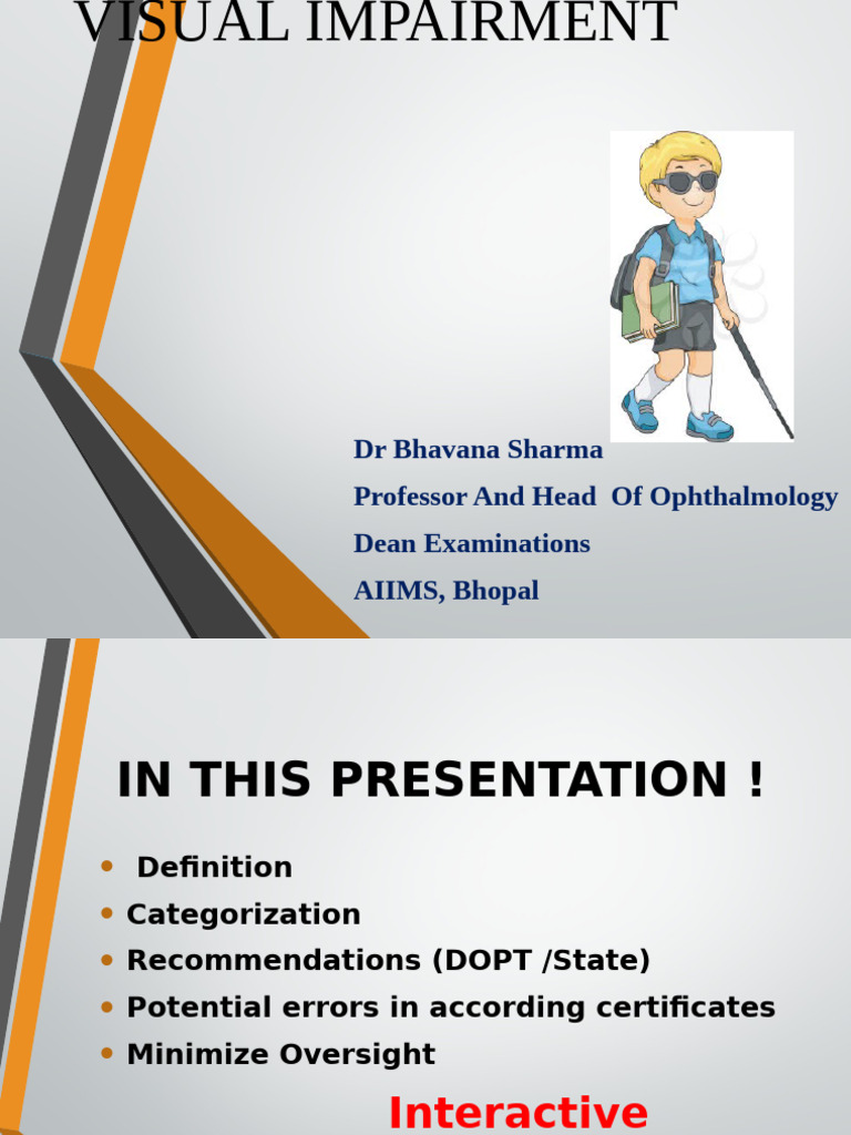 Visual Impairment Final | PDF | Visual Impairment | Visual Acuity