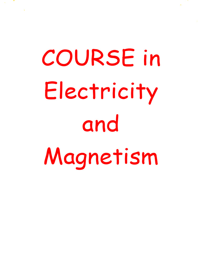 Physics Course - Electricity and Magnetism - Chekerker - English ...