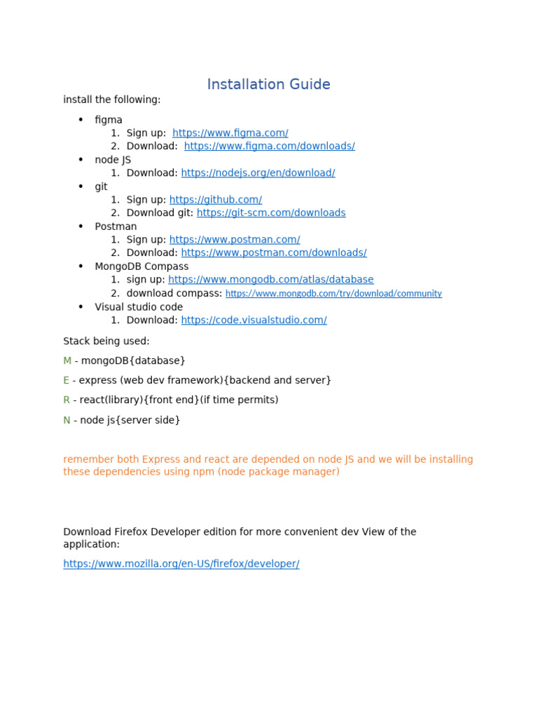 Dev Tools Installation Guide | PDF