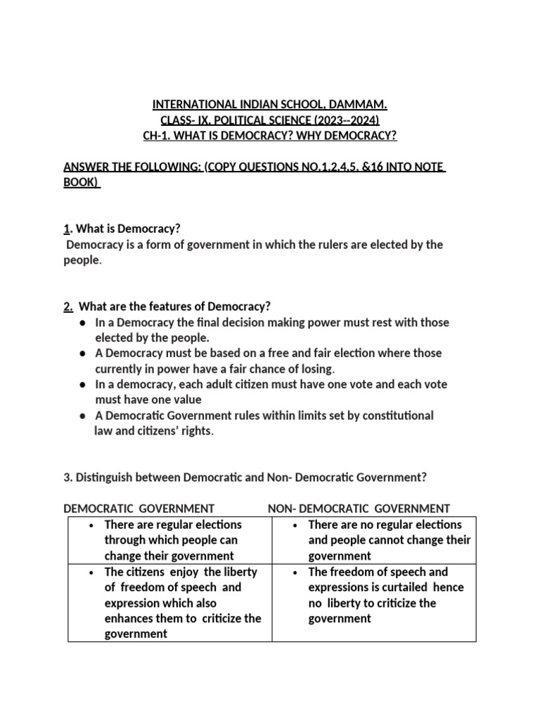 Understanding Democracy: Key Concepts and Comparisons | PDF | Democracy | Political Ideologies