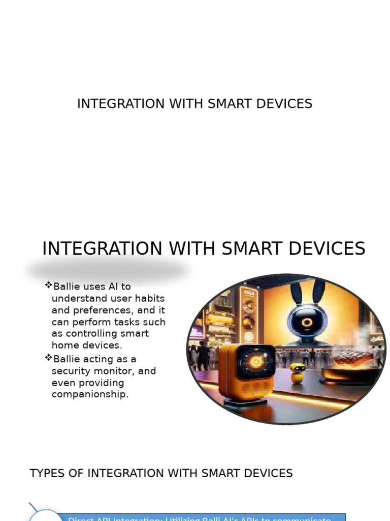 Smart Device Integration with Ballie AI | PDF | Computers | Technology ...