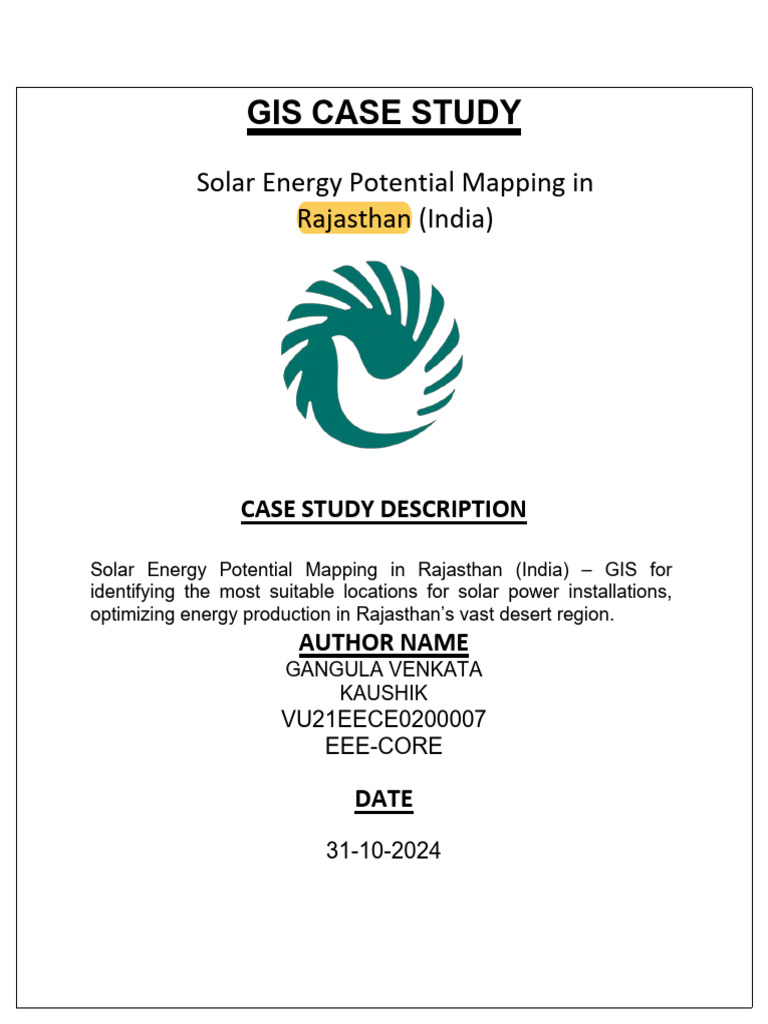 Vu21eece0200007 Giscasestudy | PDF | Geographic Information System ...