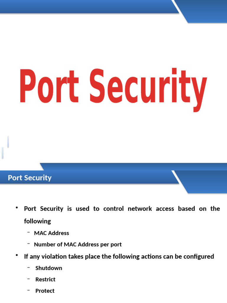 Day 10 Port Security | PDF