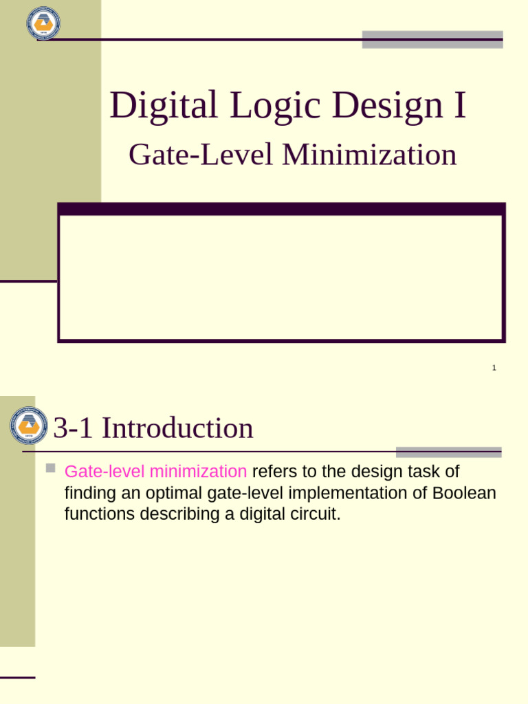 Gate-Level Logic Minimization Techniques | PDF | Applied Mathematics ...