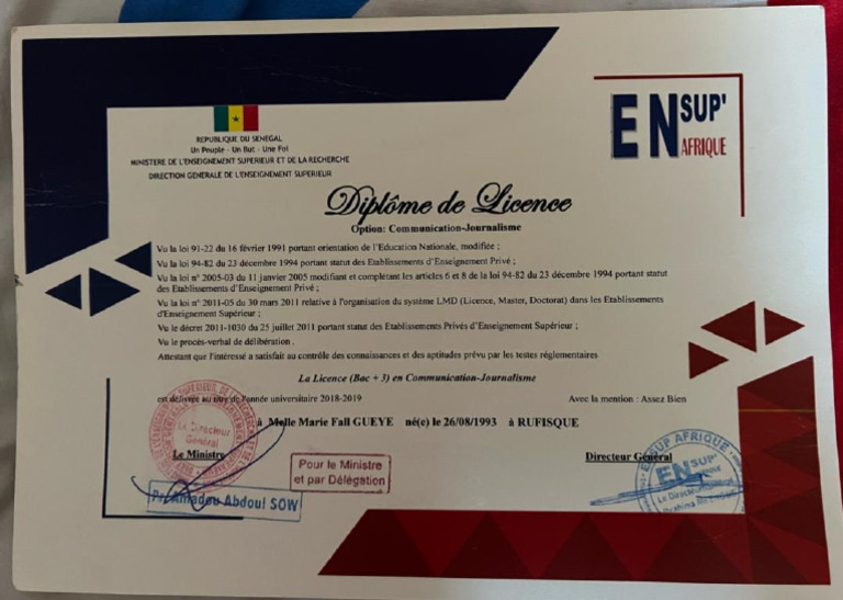 Diplôme Licence ENSUP | PDF