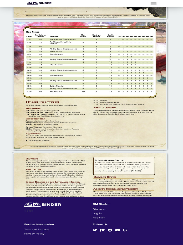 5th Edition D&D X Final Fantasy XIV - Classes and Races Compendium GM ...