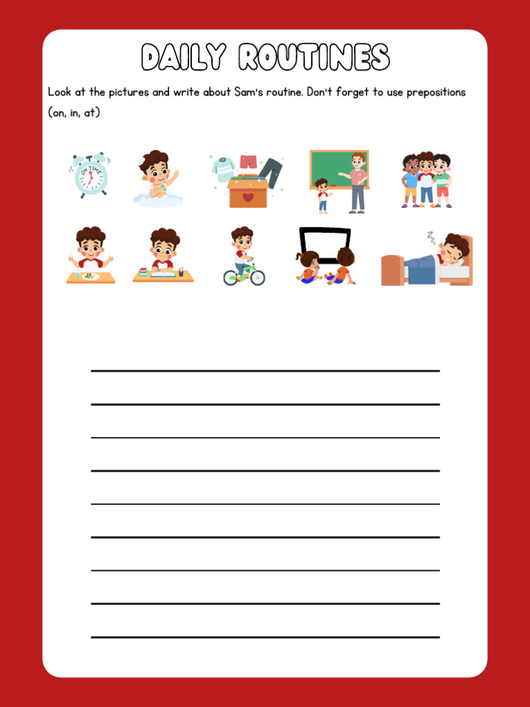 Daily Routine Worksheet | PDF