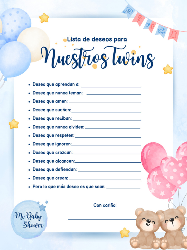 Plantilla De Mejores Deseos Para Baby Shower Plantillas Gratuitas De