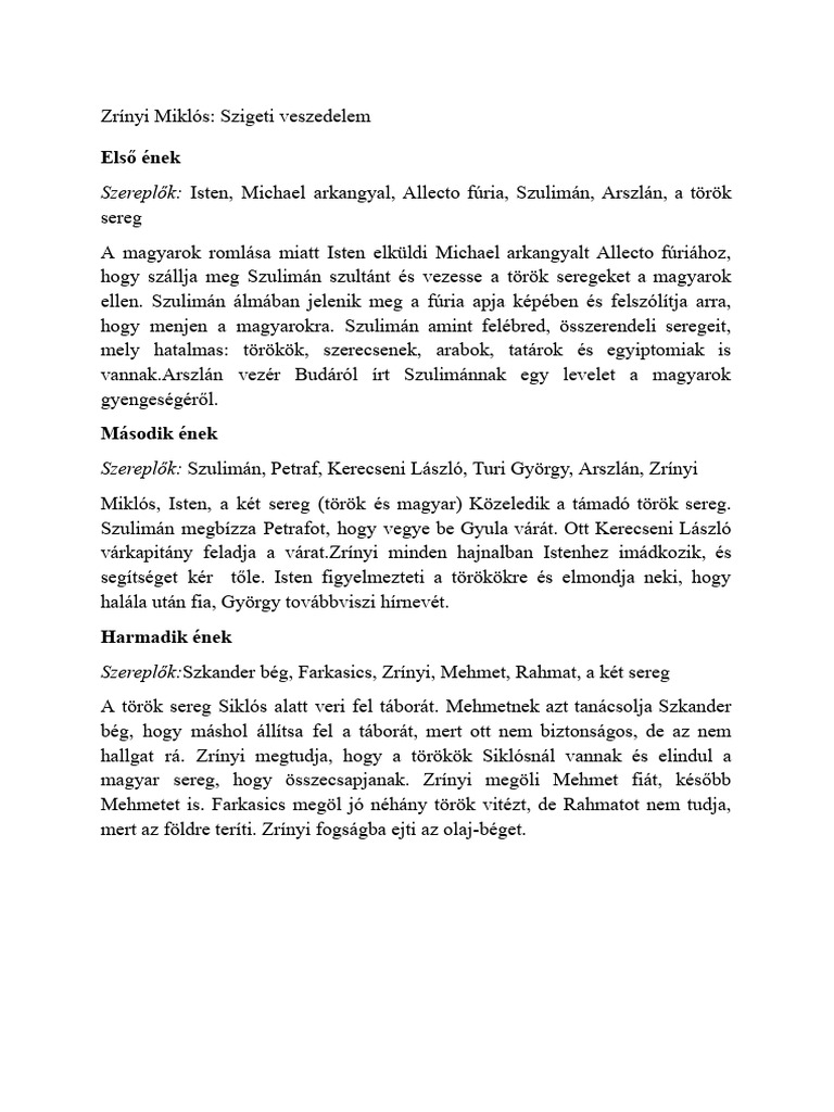 Szigeti Veszedelem | PDF