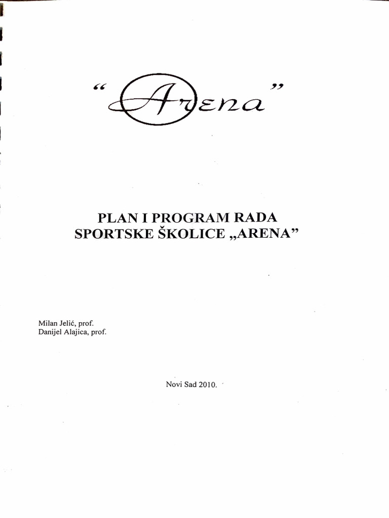 Plan I Program Arene 2010. | PDF