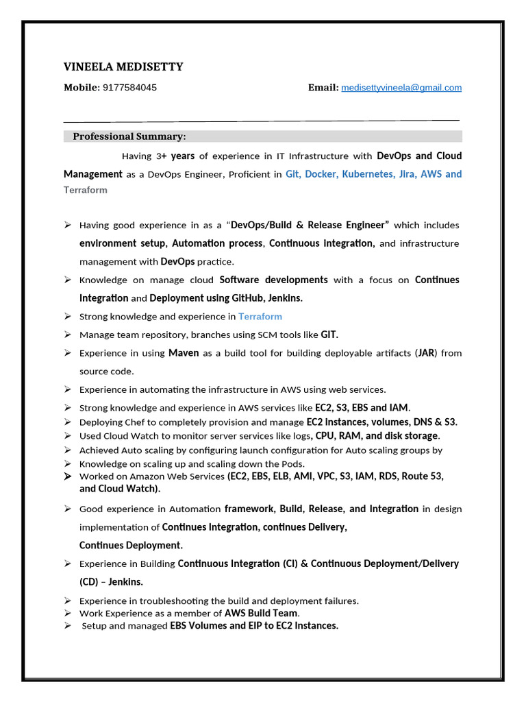 Vineela M-Aws-Devops | PDF | Amazon Web Services | Computer Engineering