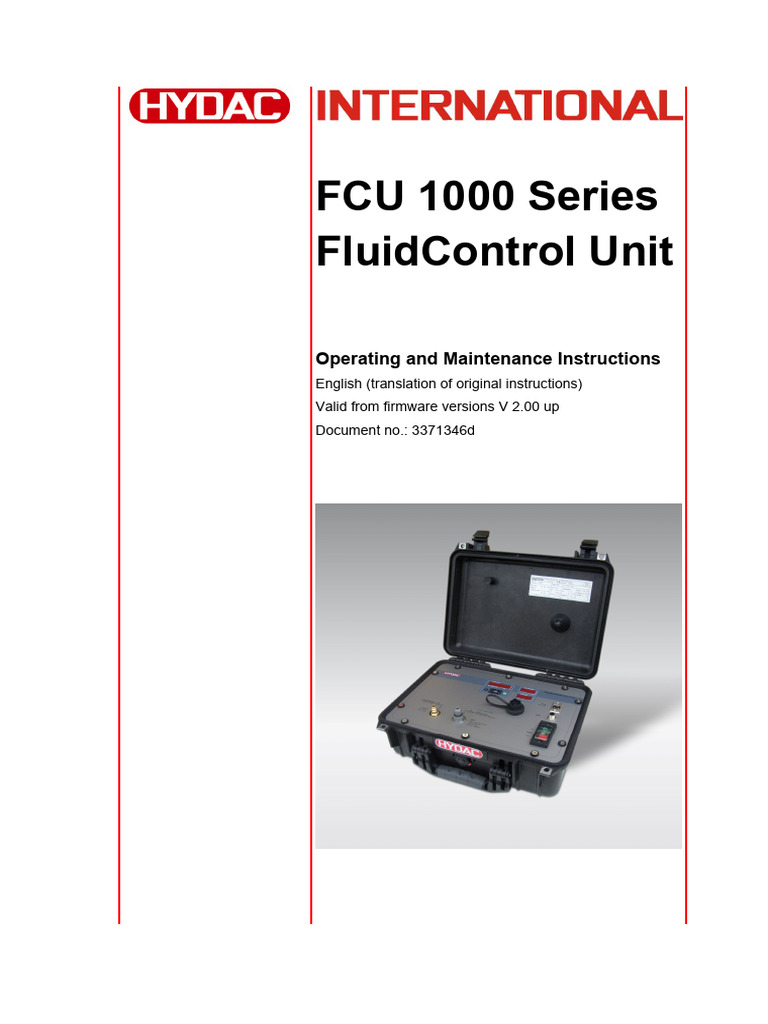 FCU1000 | PDF | Pump | Usb