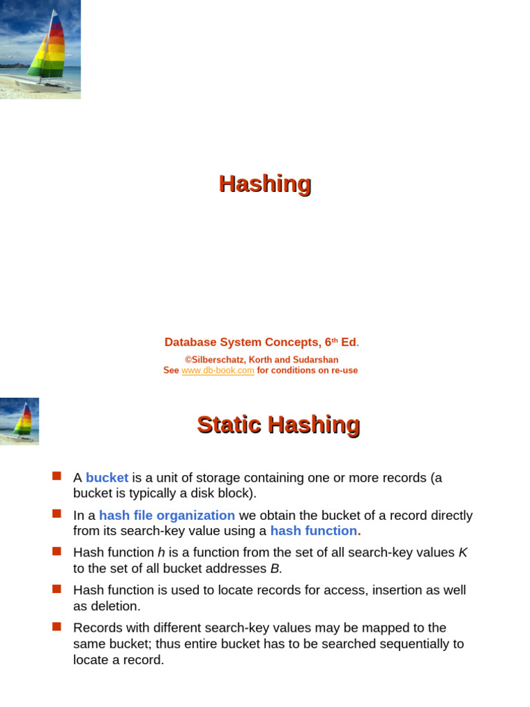 25-Hashing Techniques - 16-09-2024 | PDF | Database Index | Databases