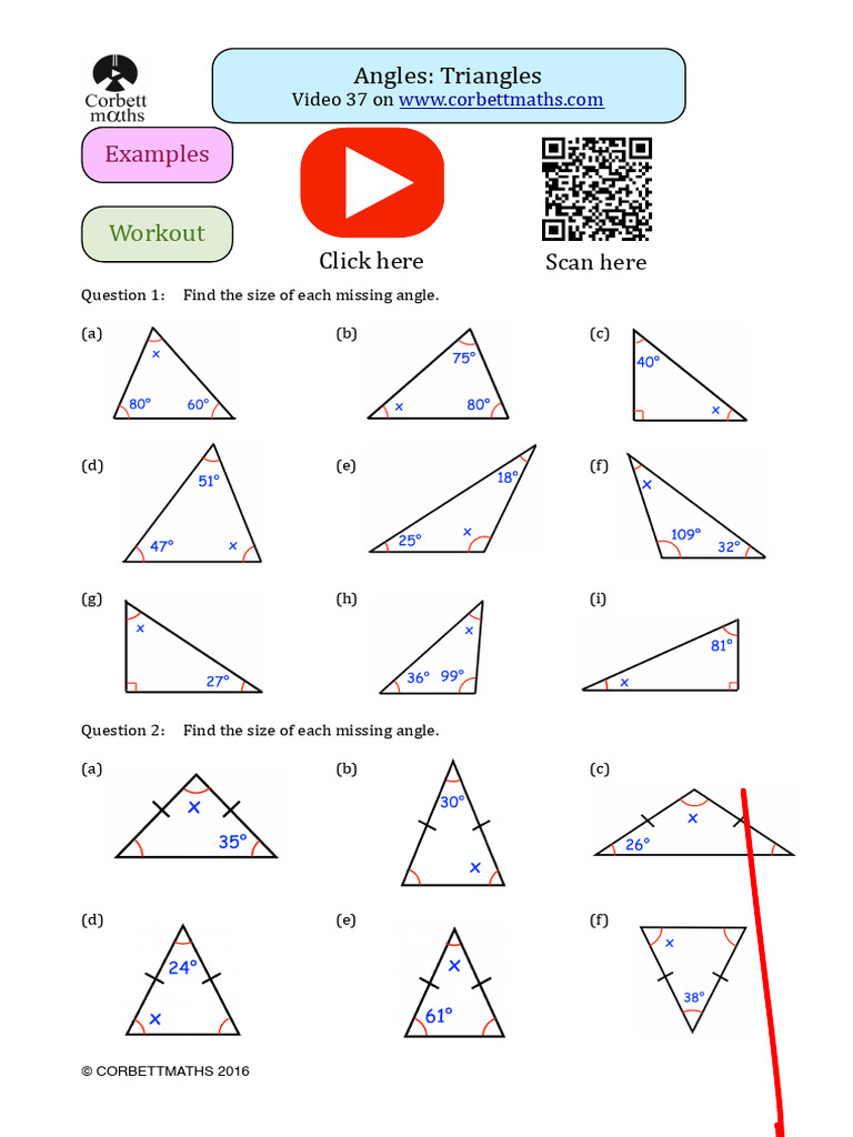 Angles in A Triangle pdf1 | PDF | Triangle | Angle