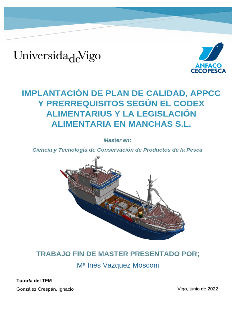 Plan APPCC en Buques Factoría Alimentaria | PDF | Análisis de Riesgo y ...