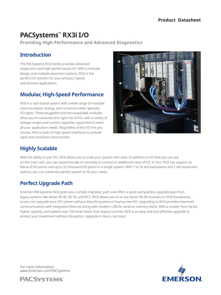Data Sheet Rx3i I o Pacsystems Na en 6869152 | PDF | Input/Output ...