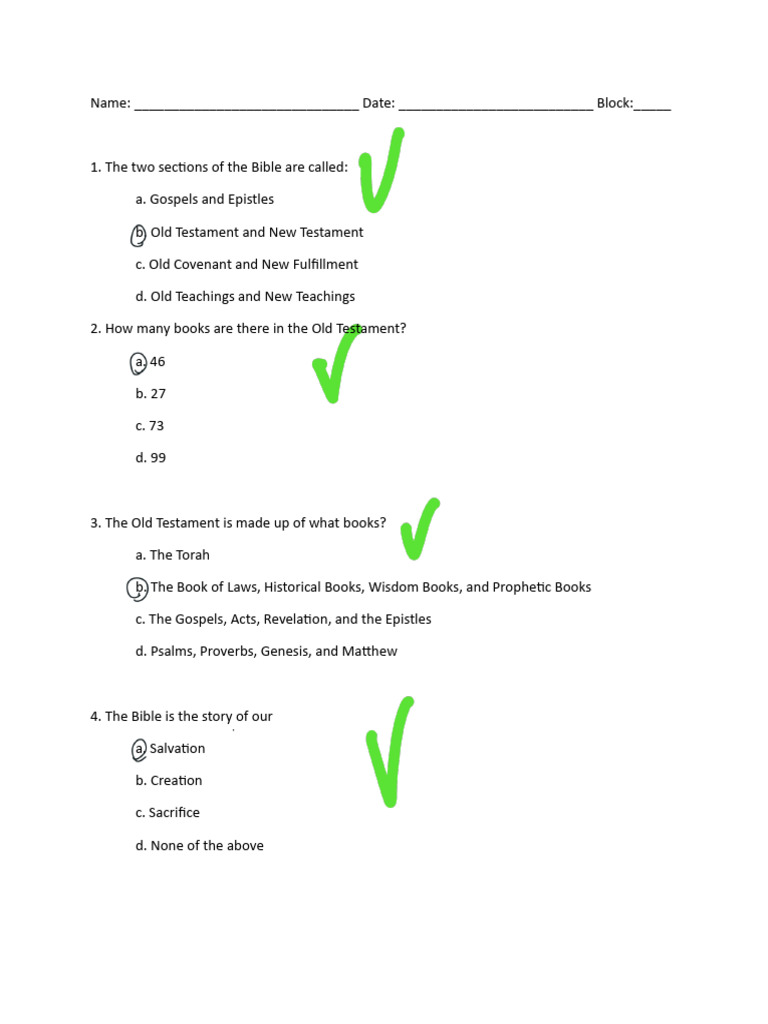 Old Testament Exam Review Guide | PDF | Bible | Old Testament