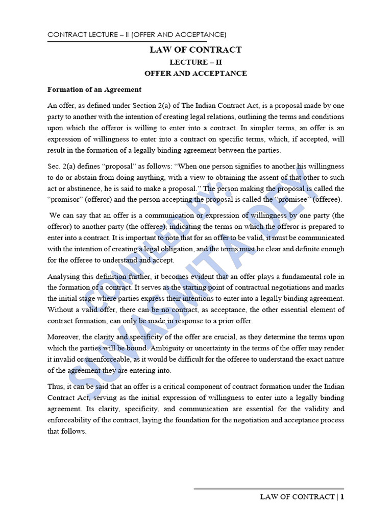 Contract C2-1 | PDF | Offer And Acceptance | Civil Law (Legal System)