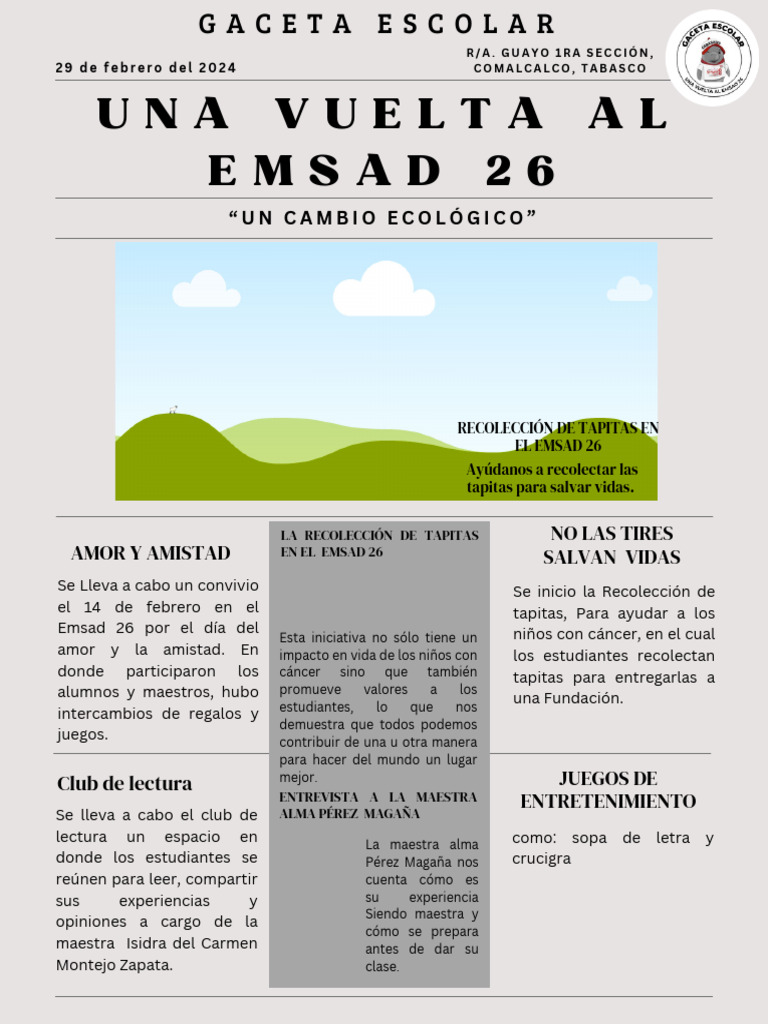 Gaceta Escolar | PDF