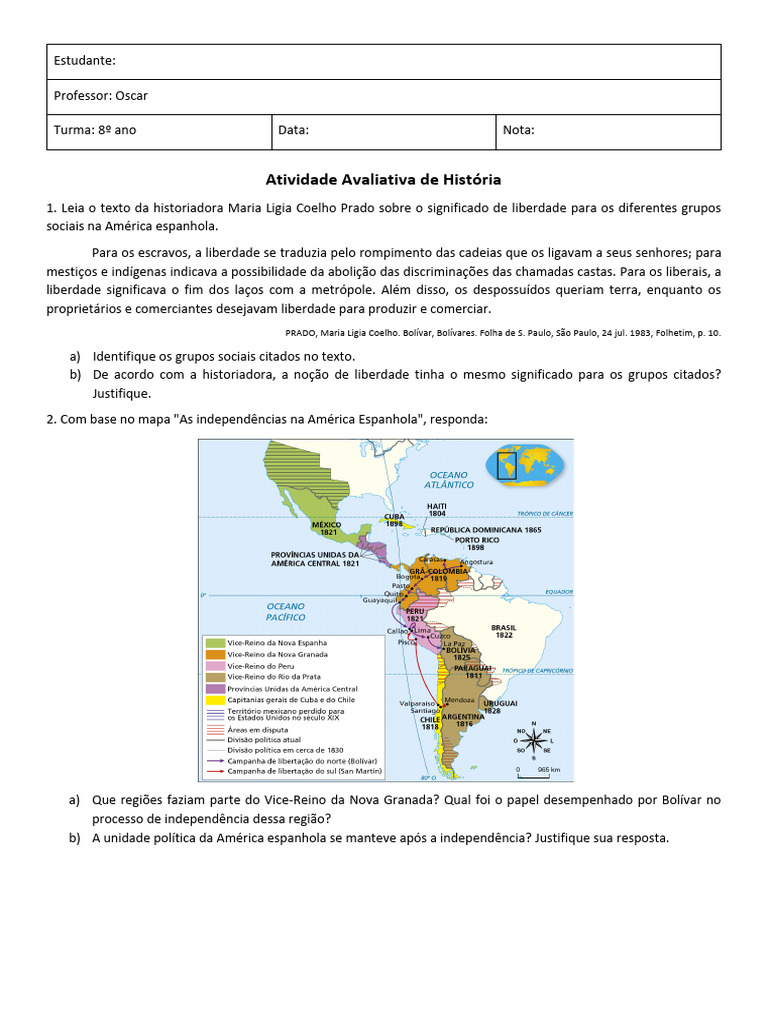 Ativ de HIST | PDF | Brasil