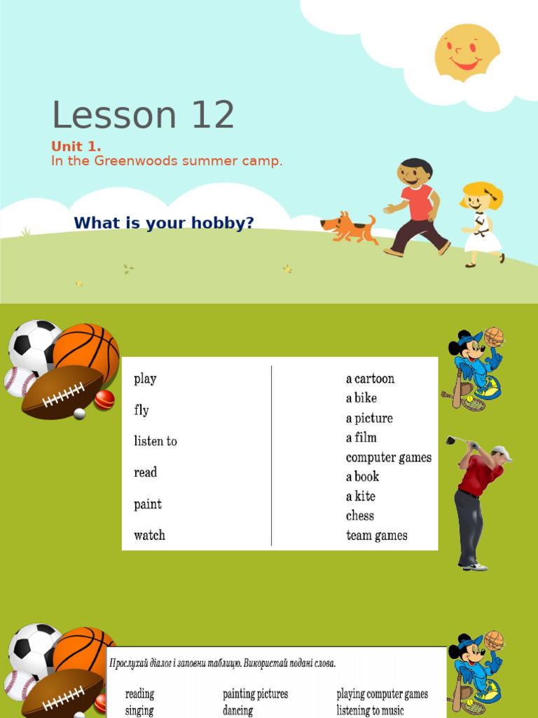 Lesson 12 What Is Your Hobby | PDF