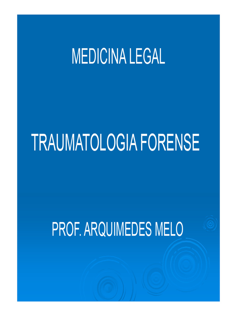 Agentes Contundentes em Traumatologia | PDF | Lesão corporal (crime)