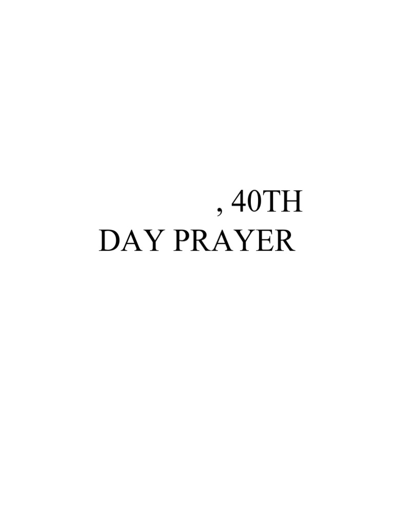 Prayers for the Departed (40th Day Prayer) | PDF | Lord's Prayer | God The Father